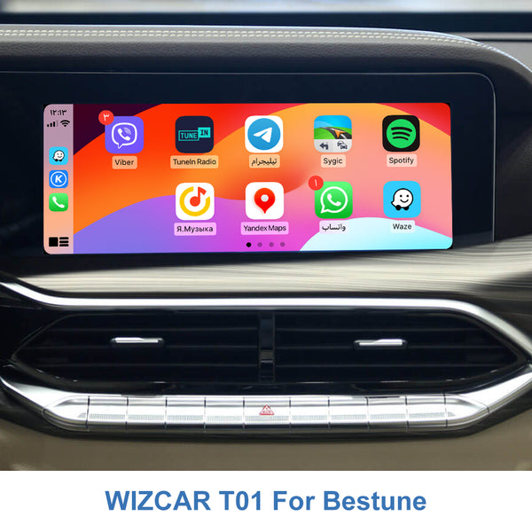 FAW Bestune T77 T99 T90 B70 WIZCAR T01 Google Waze Map Spotify Music O